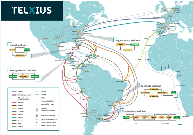 Telxius se une al cable submarino Firmina, que conectará EE.UU., Brasil ...